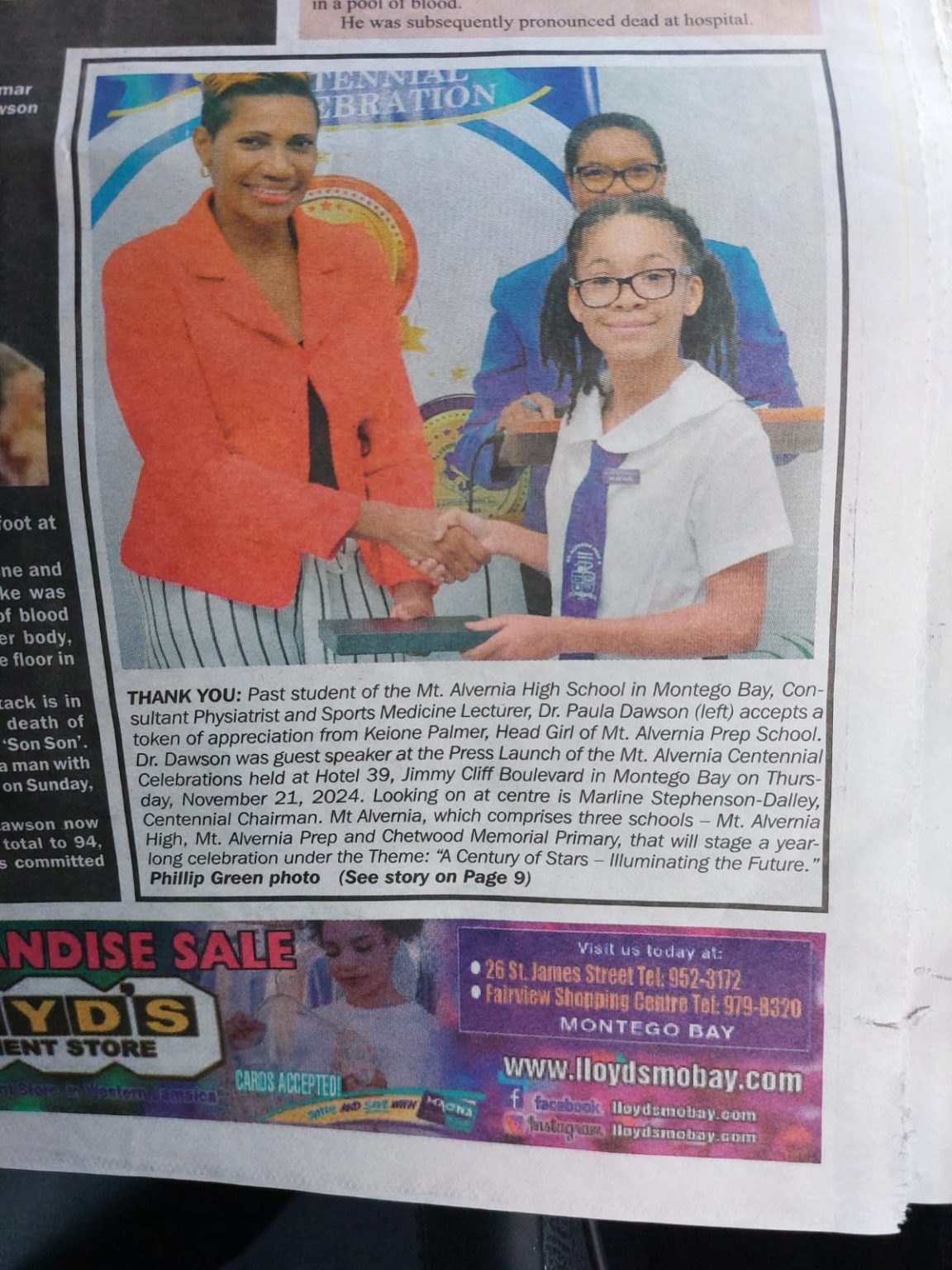 Western Mirror front page Centennial celebrations – mtalverniachetwood100