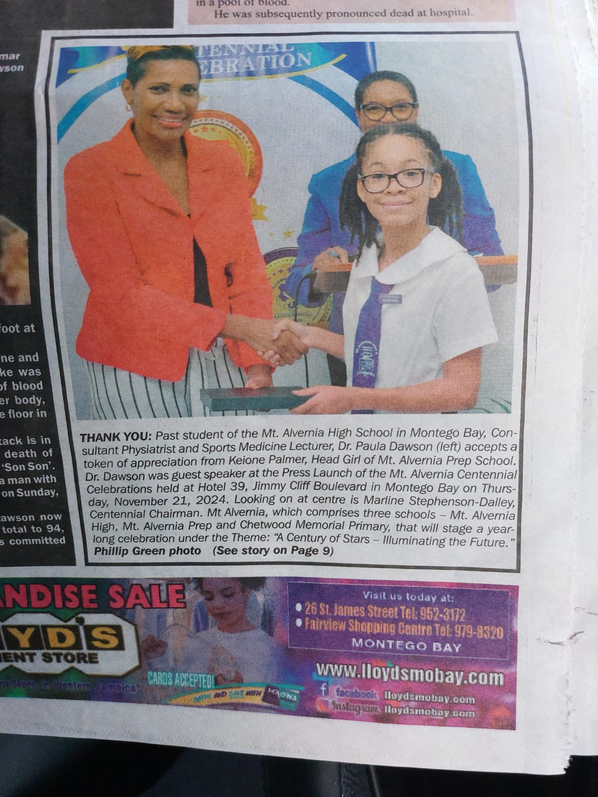 Western Mirror front page Centennial celebrations – mtalverniachetwood100